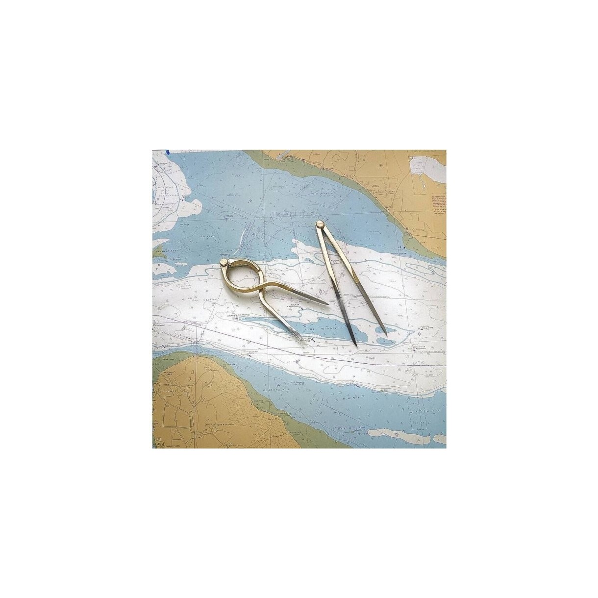 Compas pointe sèche en laiton lyre 17cm