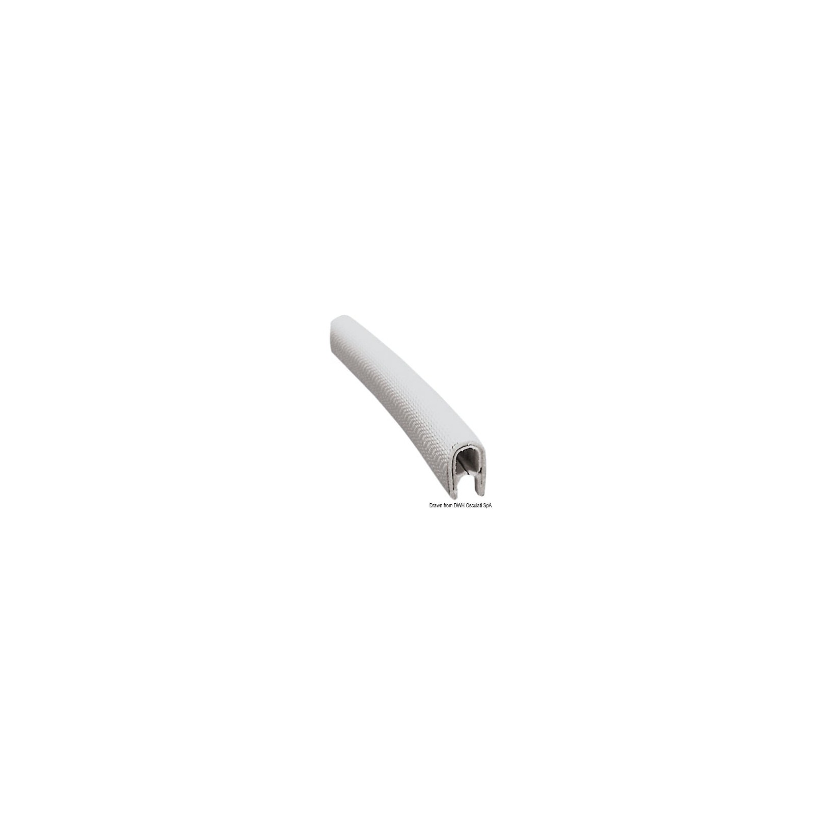 Liston PVC noir ou blanc semi-flexible armé 1,5x4 mm