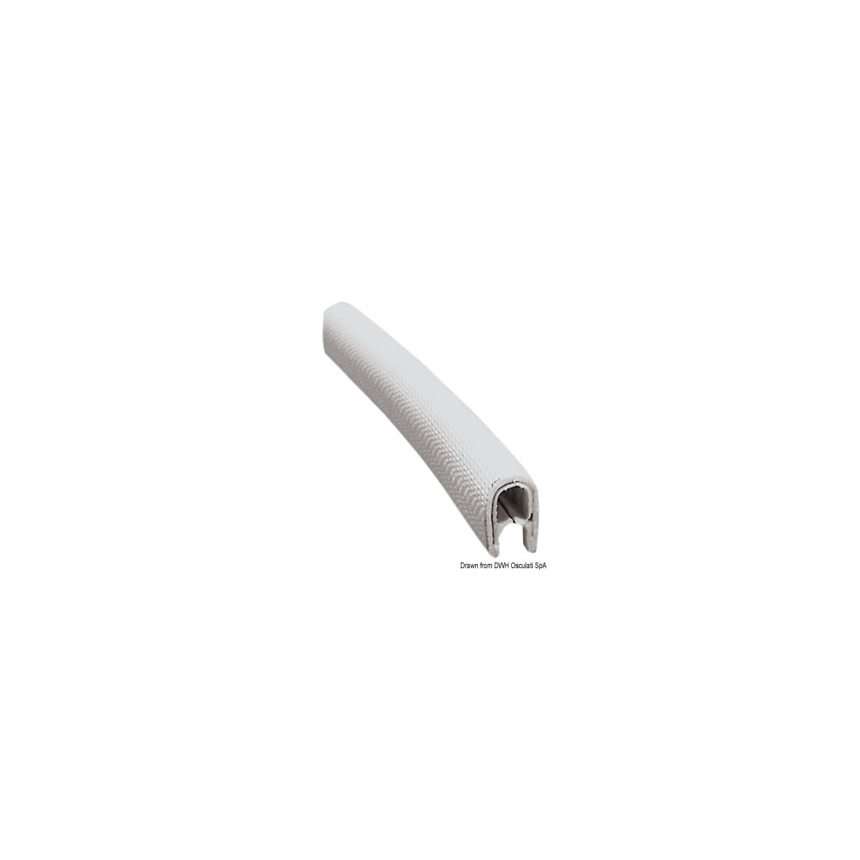 Liston PVC noir ou blanc semi-flexible armé 1,5x4 mm